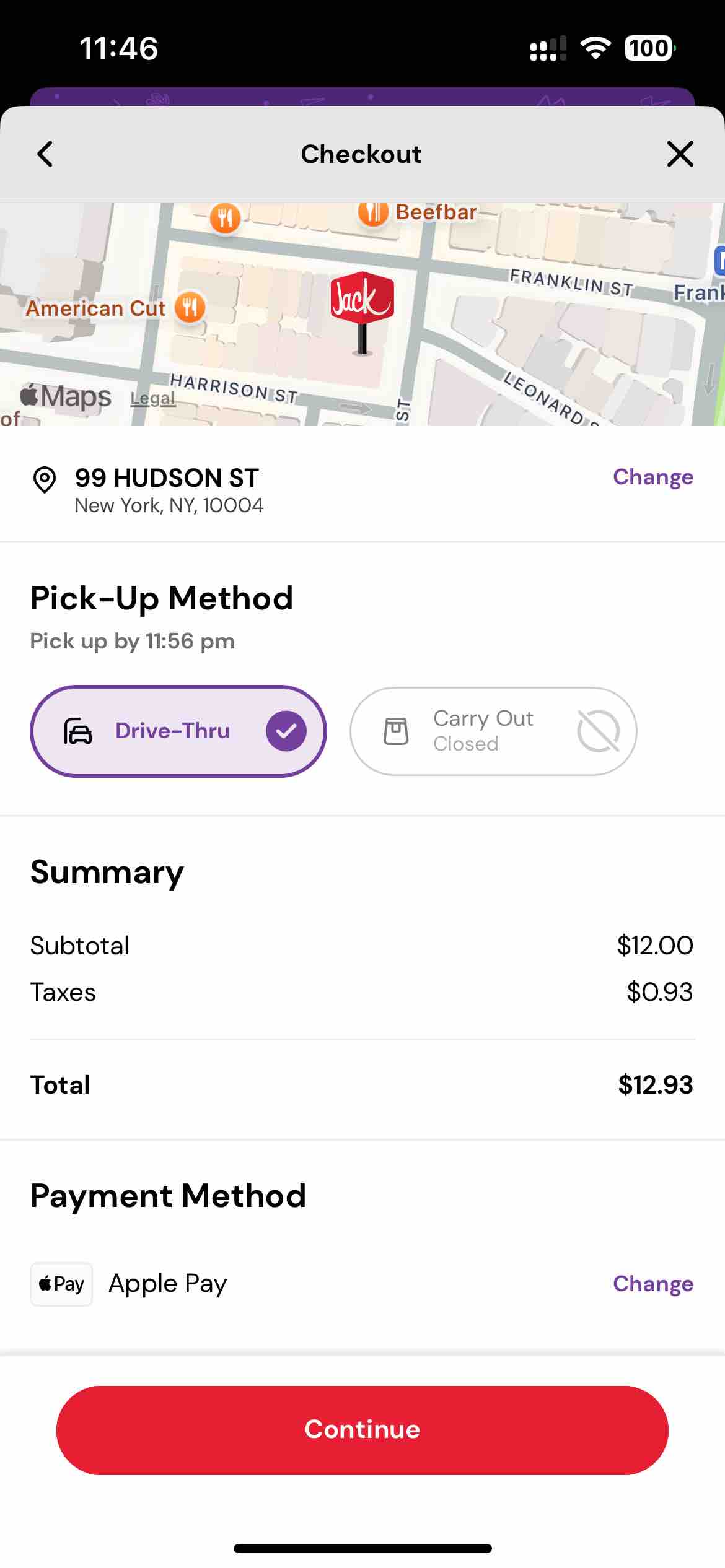 Jack in the Box® Order App | Paywall Screenshot ($1K/mo)