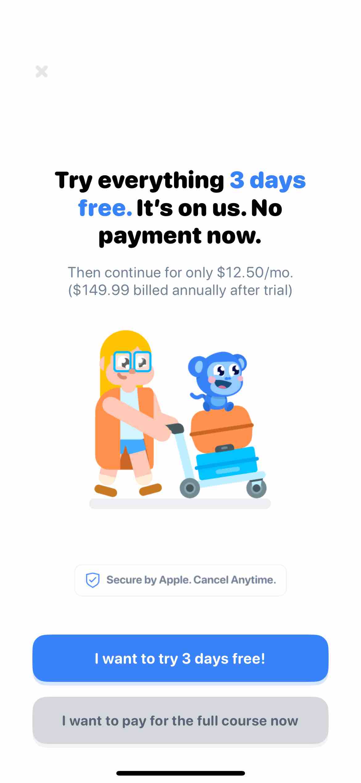 Falou - Fast language learning | Paywall Screenshot ($200K/mo)