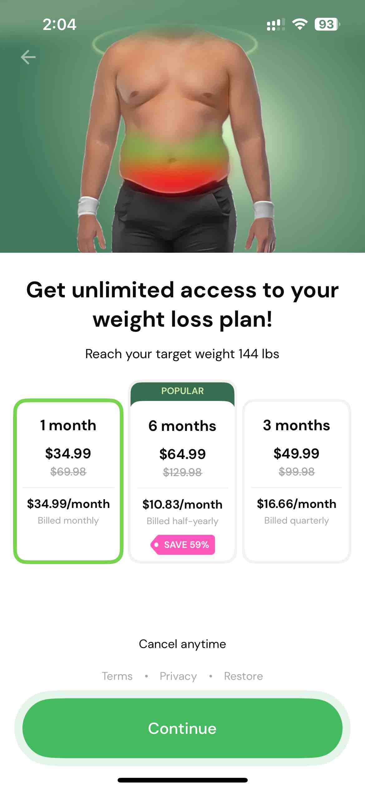 Lasta: Healthy Weight Loss | Paywall Screenshot ($50K/mo)