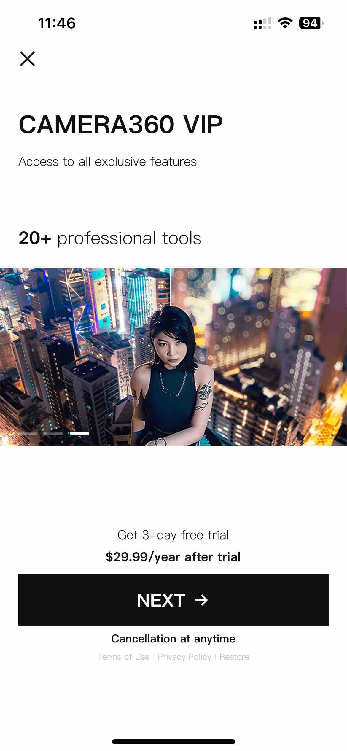 Camera360-Selfie Editor | Paywall Screenshot ($200K/mo)