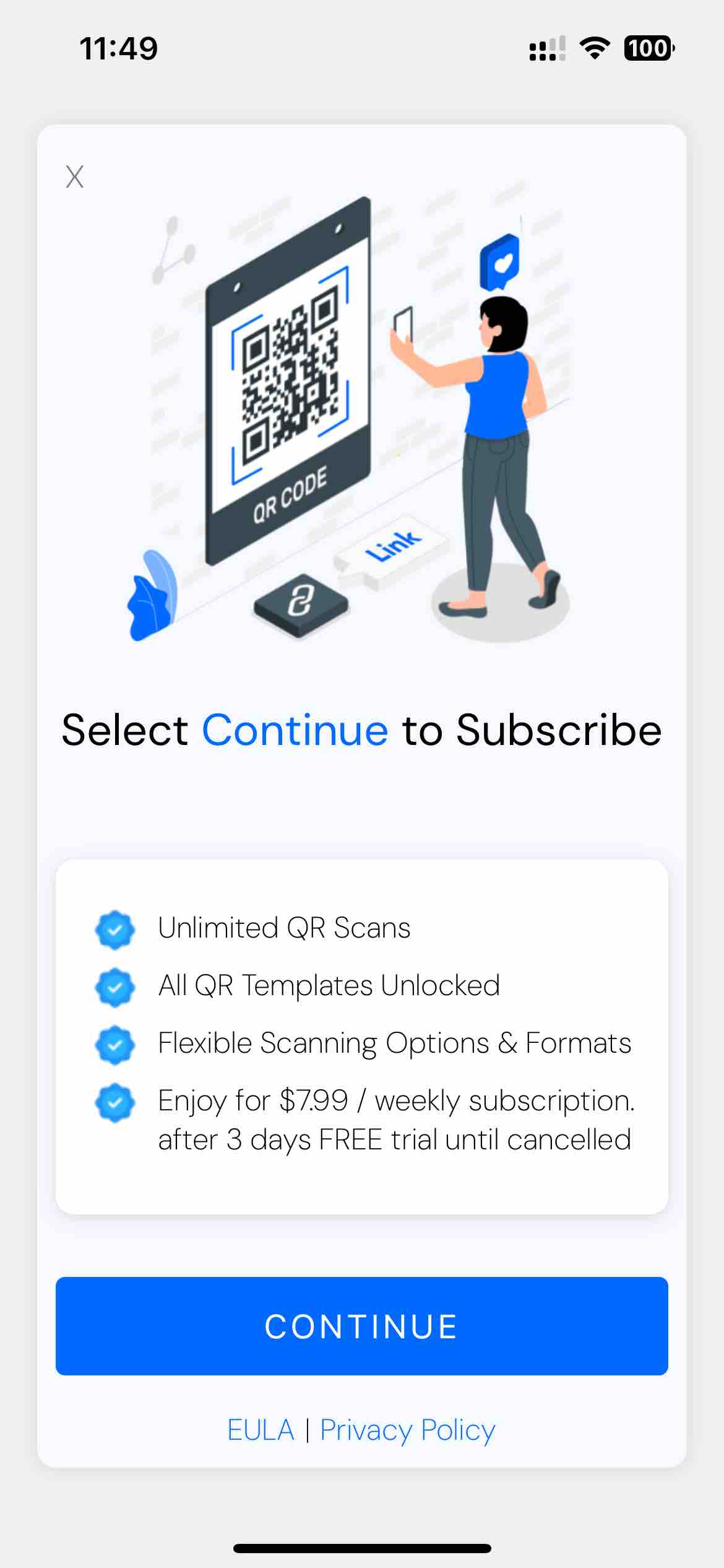 QR Scanner Pro * | Paywall Screenshot ($200K/mo)