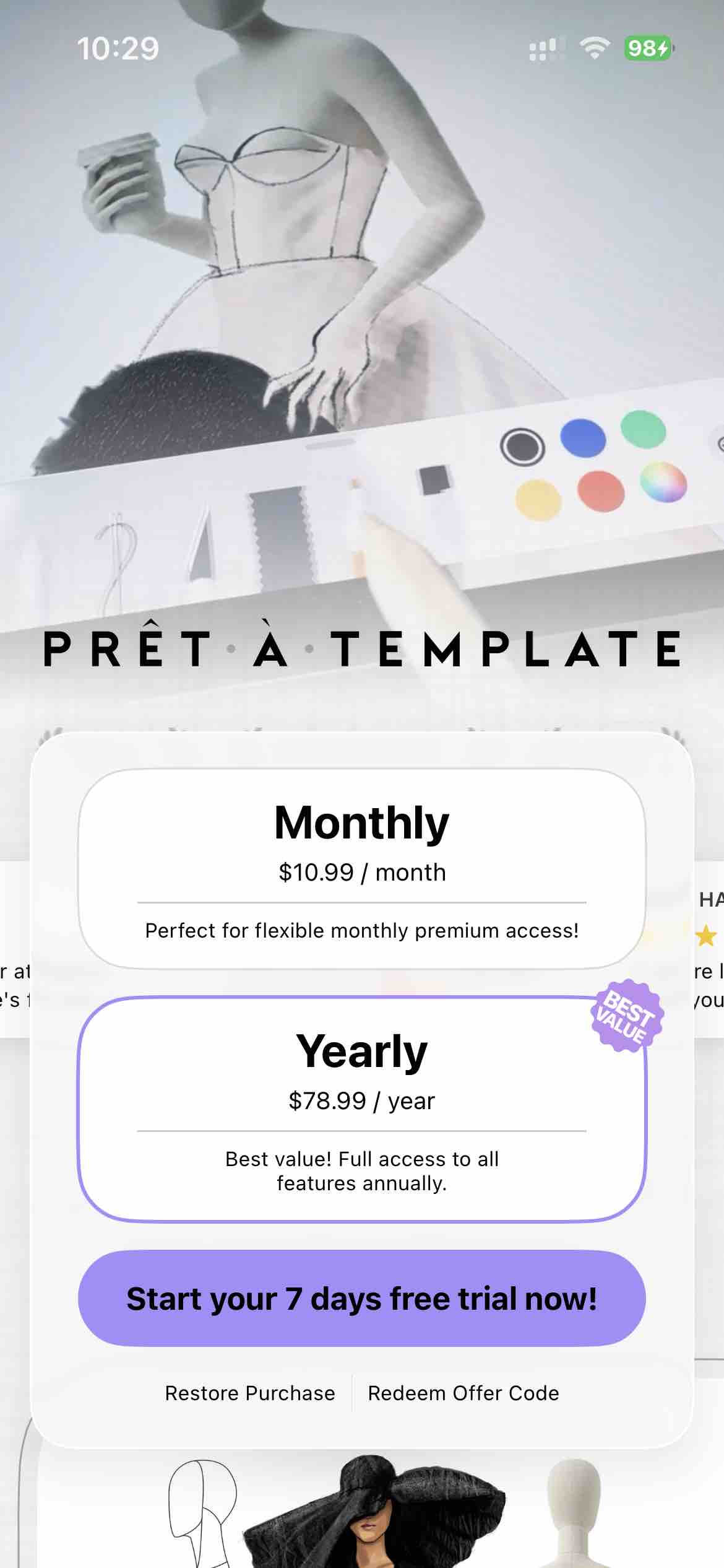 Tattoo AI Design Generator－Ink | Paywall Screenshot ($10K/mo)